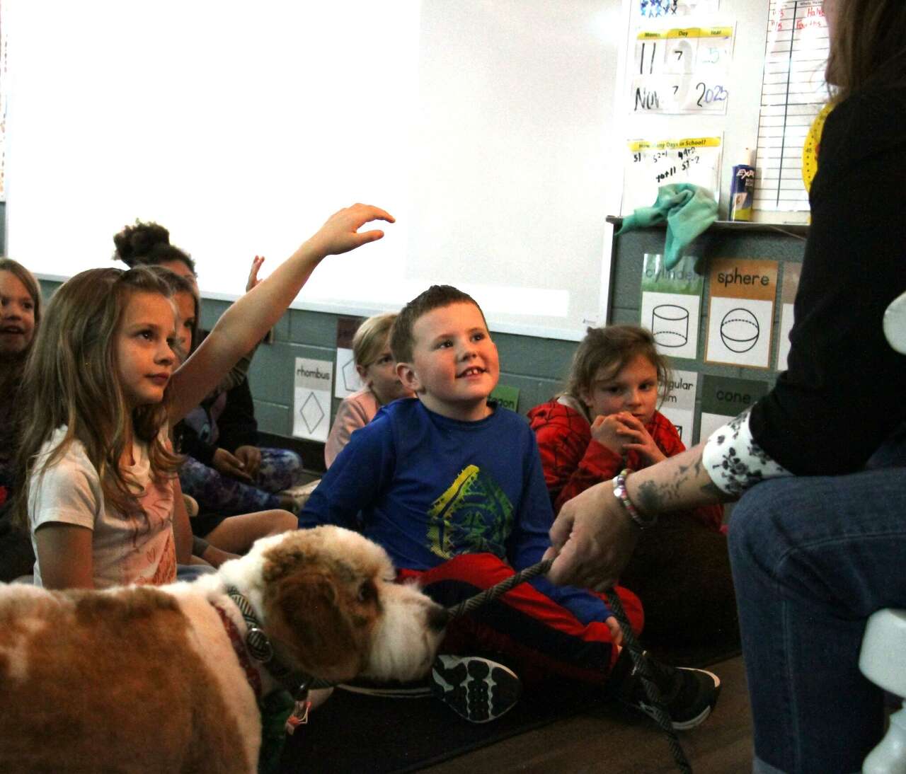 Scout the therapy dog lifts spirits across Laker Elementary
