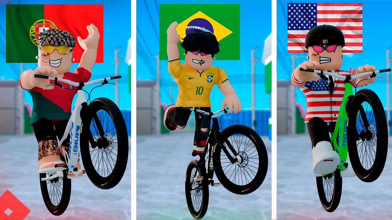 1 brasileiro vs 10 países nas Olimpíadas do grau de bike no Roblox!🏍️🇧🇷 ...