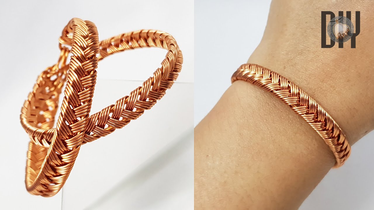 Braided bracelets | thick bangles | unisex | how to make | wire jewelry ...