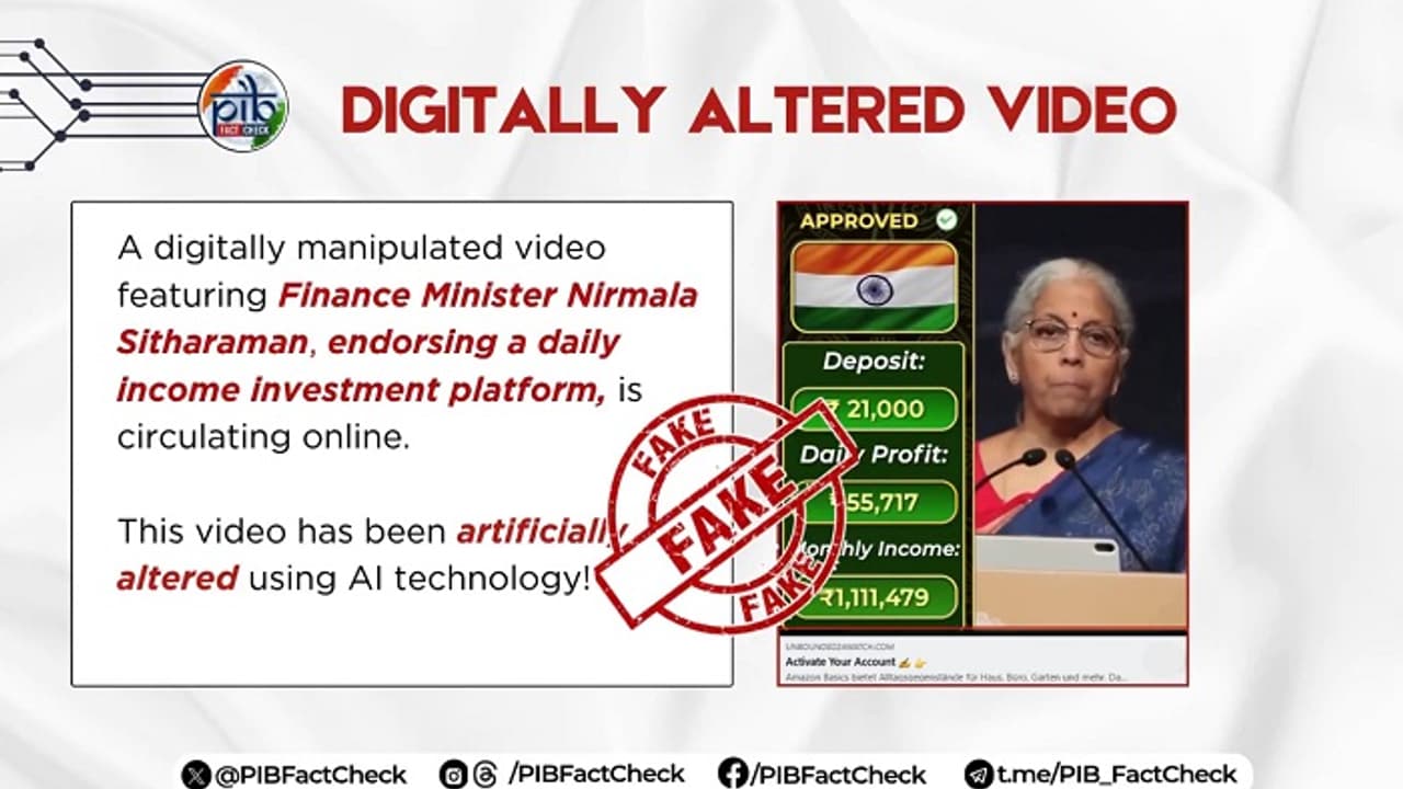 Fact Check: AI-Edited Video Falsely Shows FM Nirmala Sitharaman ...