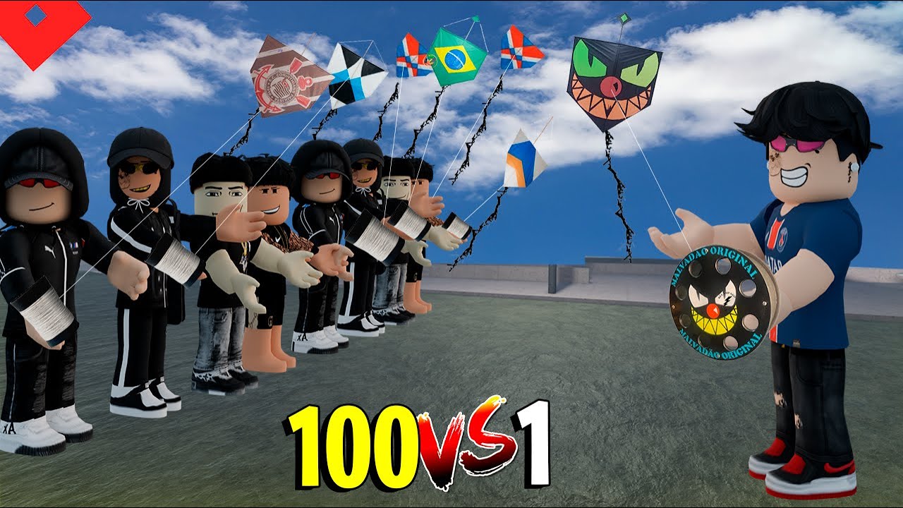 100 pipeiros vs 1 mandrak insano! 😱🪁 | Roblox RP