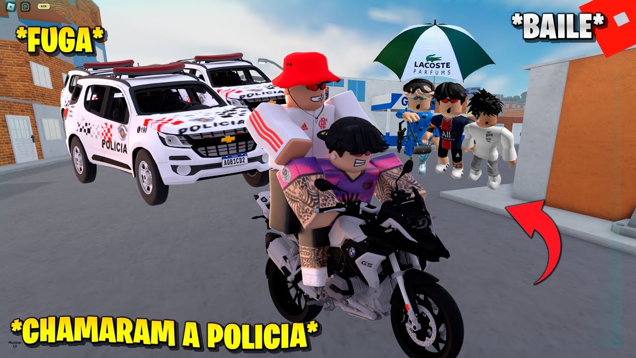 a POLICIA INVADIU o BAILE FUNK na FAVELA 😱👮🏼‍♂️ | Roblox : Rodograu SP