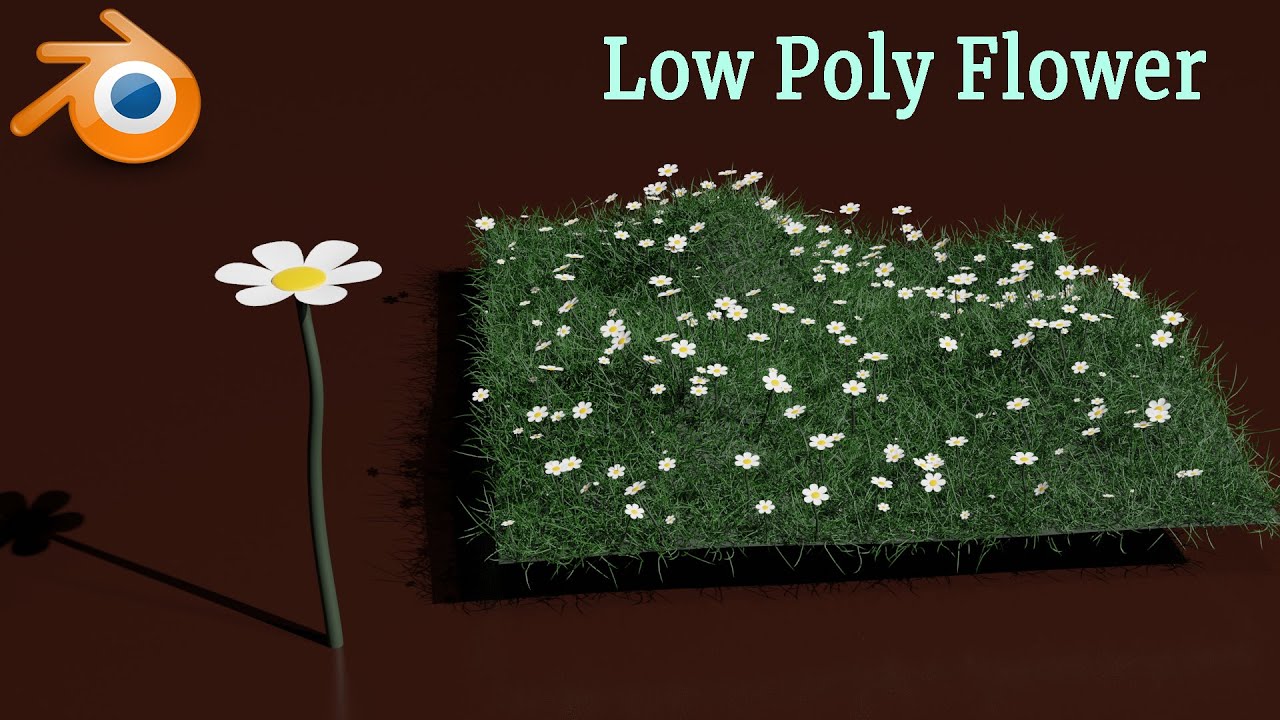 How to create Low Poly Flower - Blender tutorial - 181