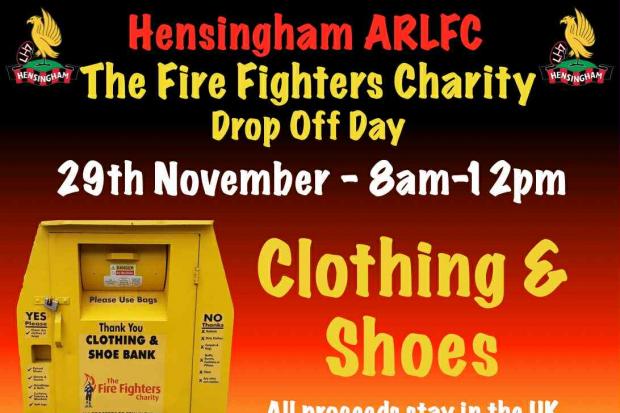 Clothing collection to be held in aid of the Fire Fighters Charity