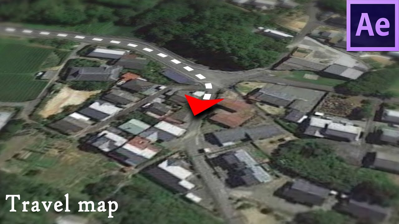 Create travel map with circular camera movement in After Effects -127