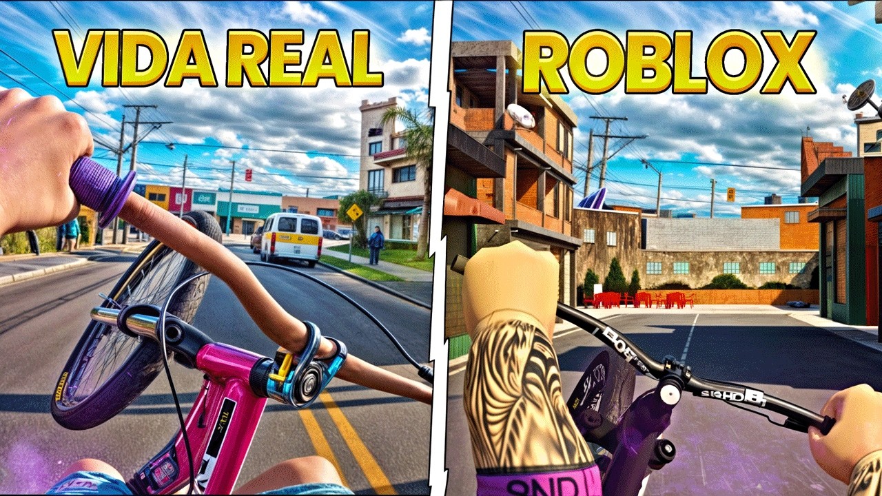 Roblox vs vida real 😱🔥bike montadinha