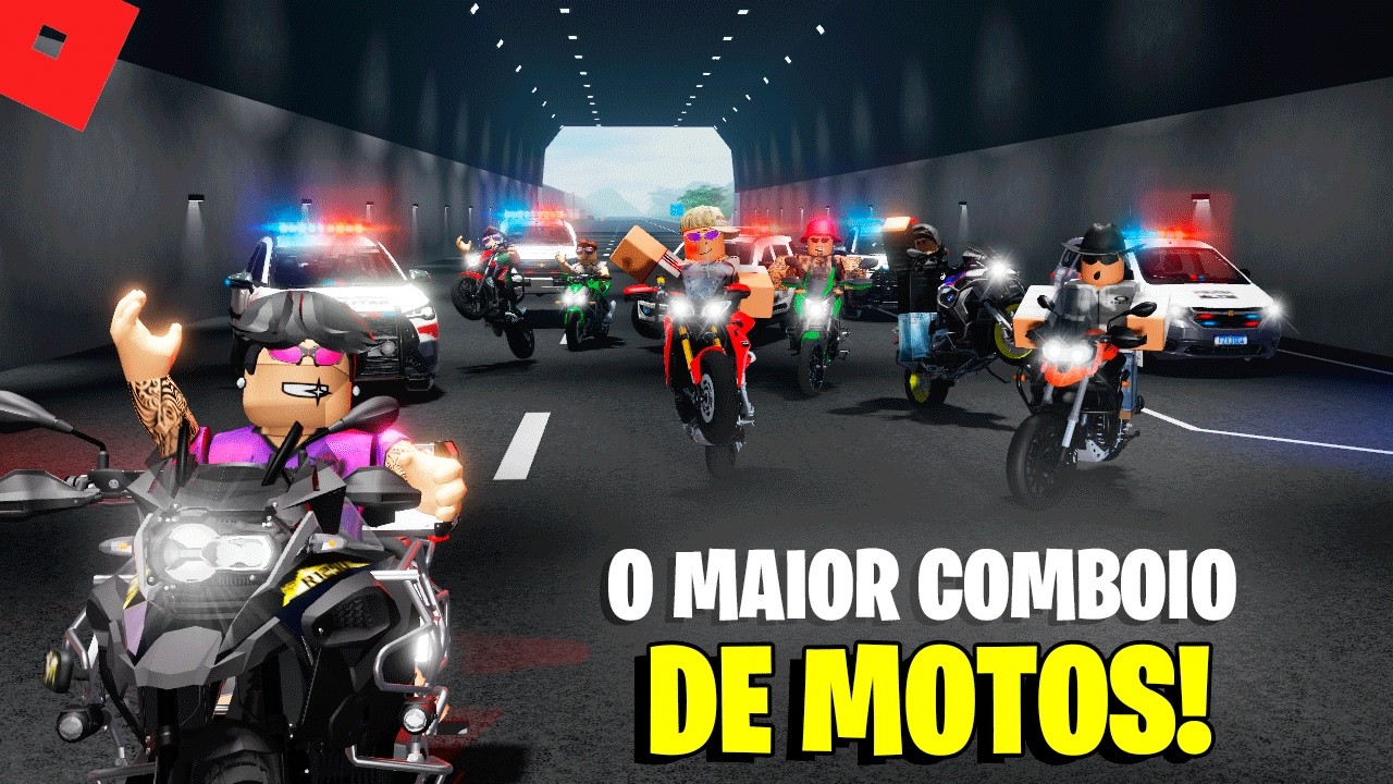 Fiz o maior comboio de moto no Roblox RP 👺🚨