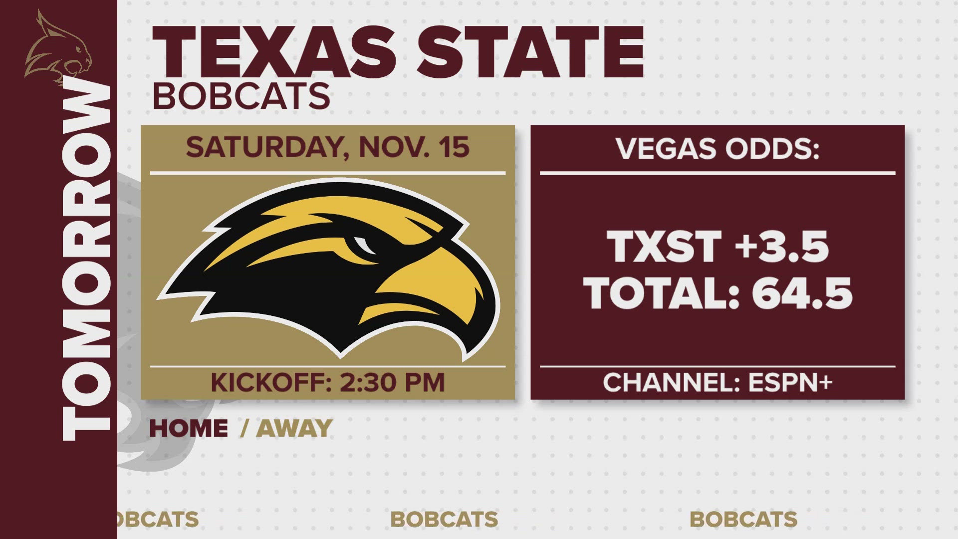 When to watch Texas State vs. Southern Miss football game
