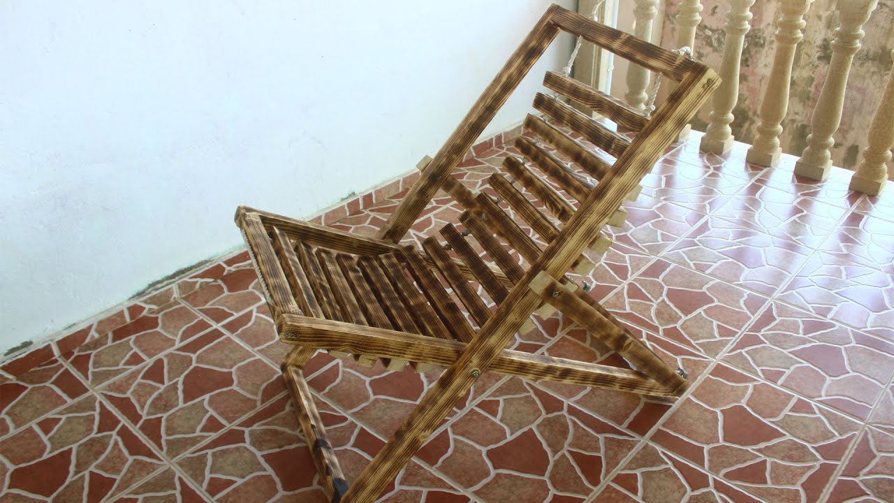 How to make a wooden adjustable folding swing lounger at home! DIY!