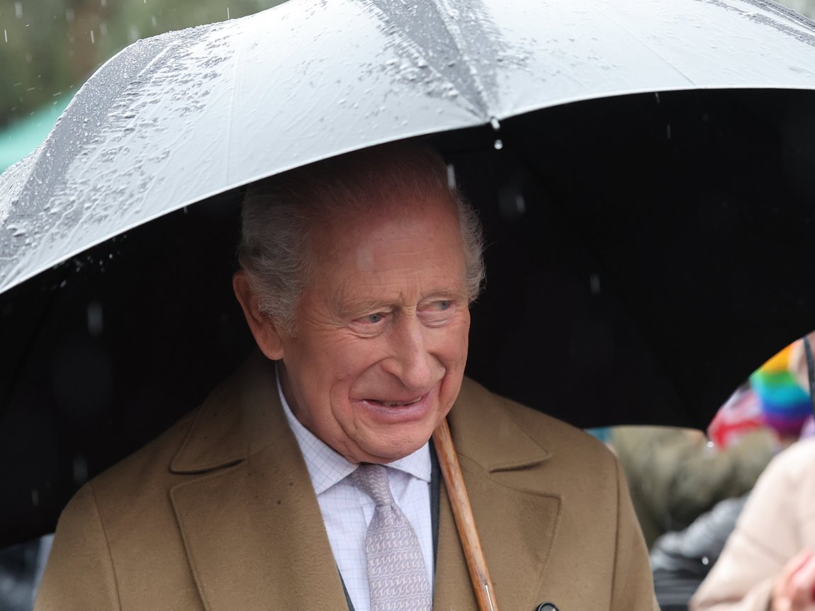 On his 77th birthday: King Charles braves the rain in Wales