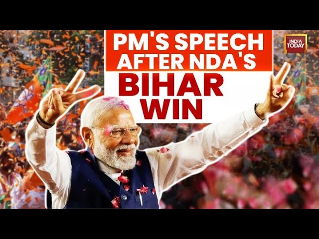 PM Modi's Bihar Victory Speech: Slams Congress As 'MMC', Promises New ...