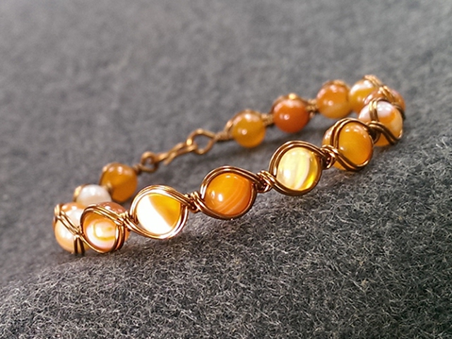 Copper wire bracelet - How to make wire jewelry 212