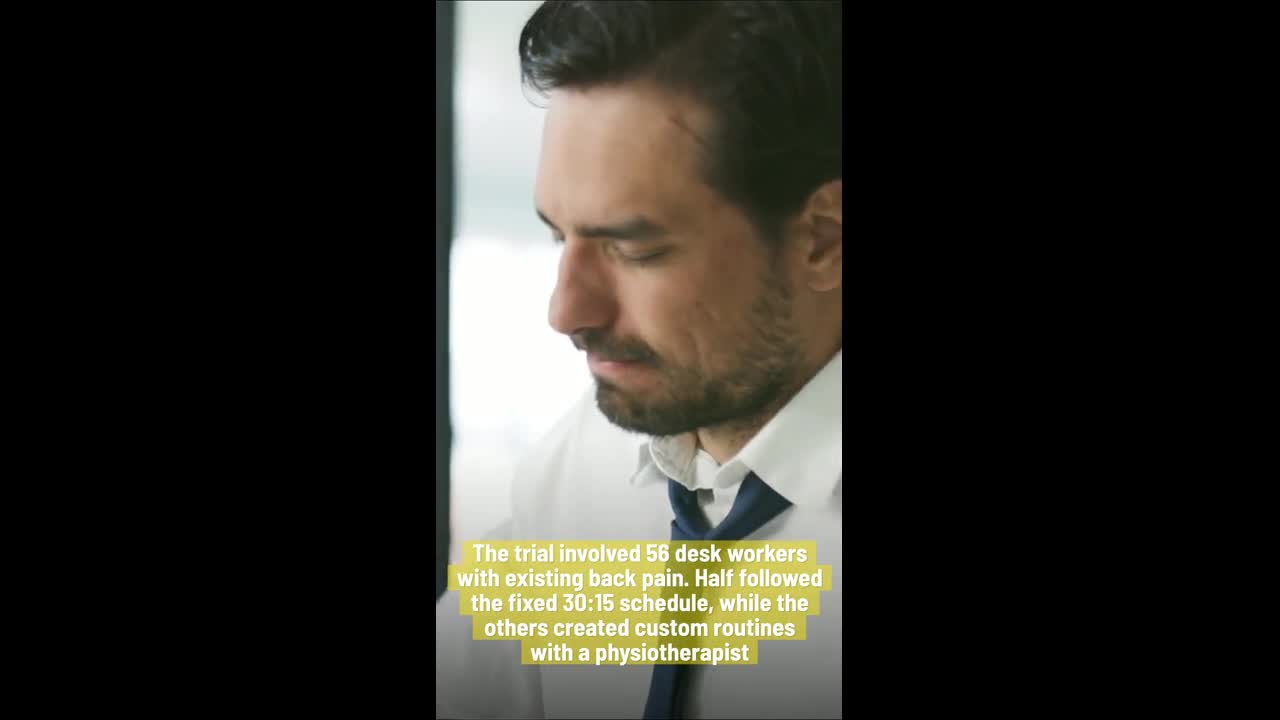 This Simple Sit-Stand Routine May Ease Office Back Pain.