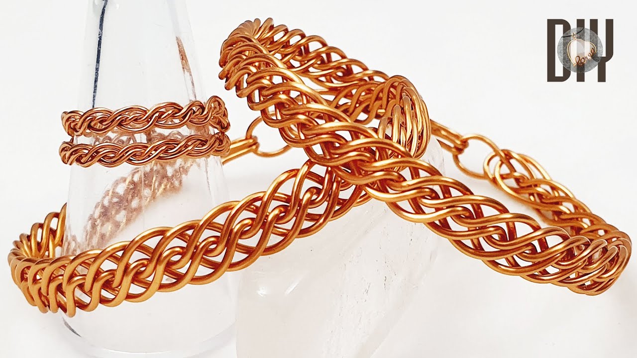Twisted braided bracelet | Thick bangles | Unisex | How to make | Wire ...