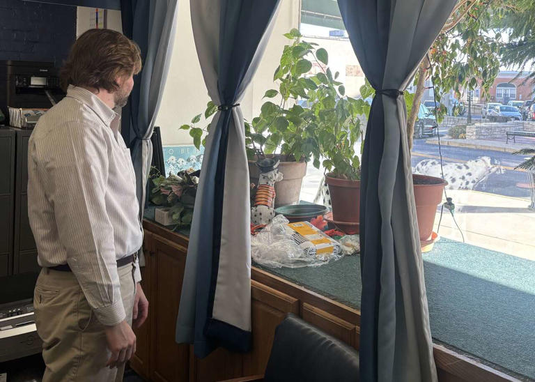 At Luken Insurance, a Dalmatian office dog, Rosé, greets passersby