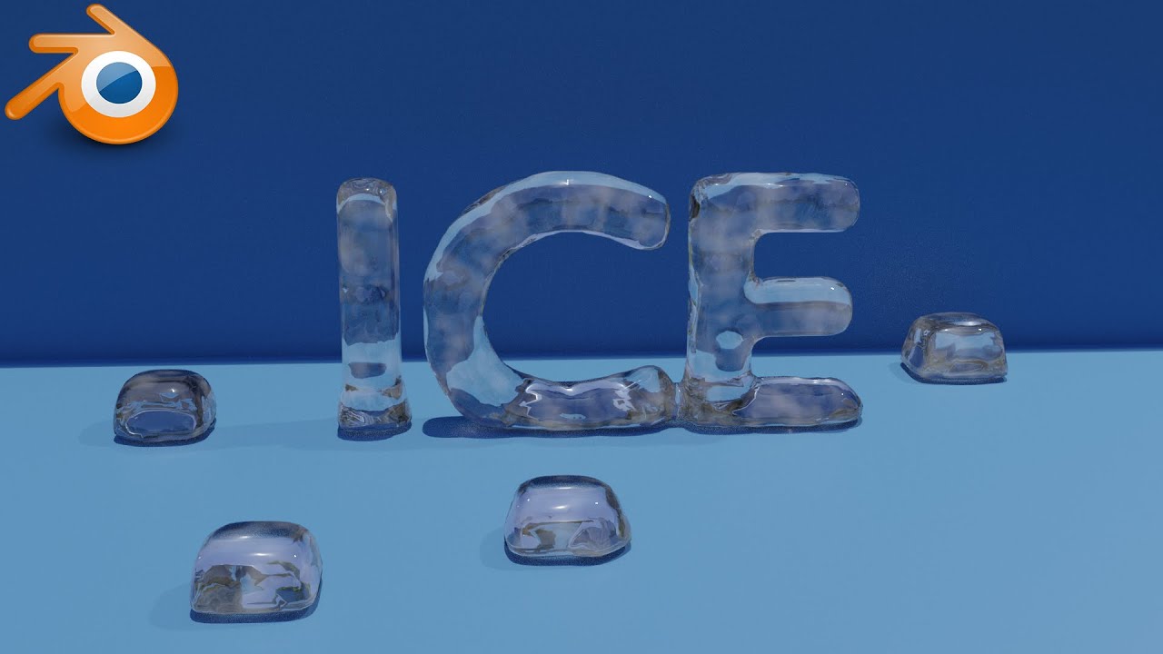 How to make ice text in Blender - 210