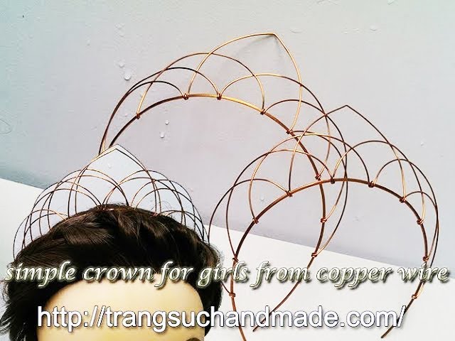Easy crown - full version (slow) - How to make wire jewelry 281