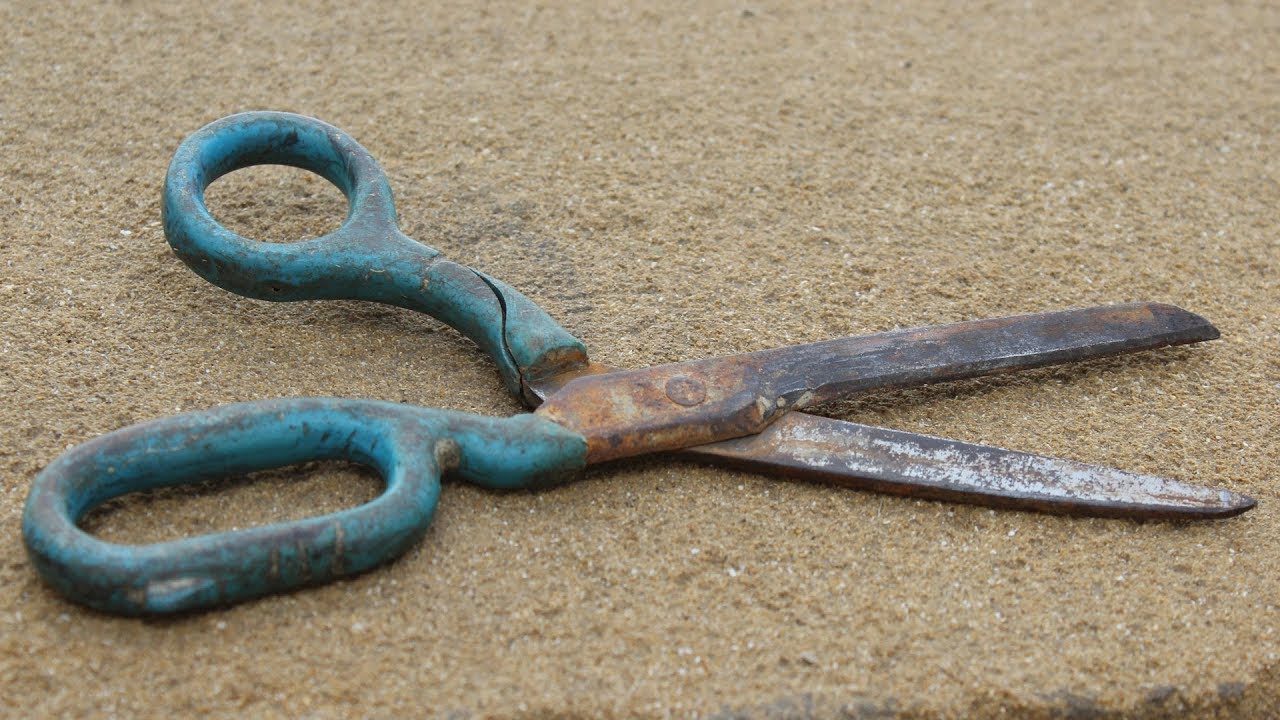 Antique scissors restoration | Restoration rusty old scissors | Restore ...