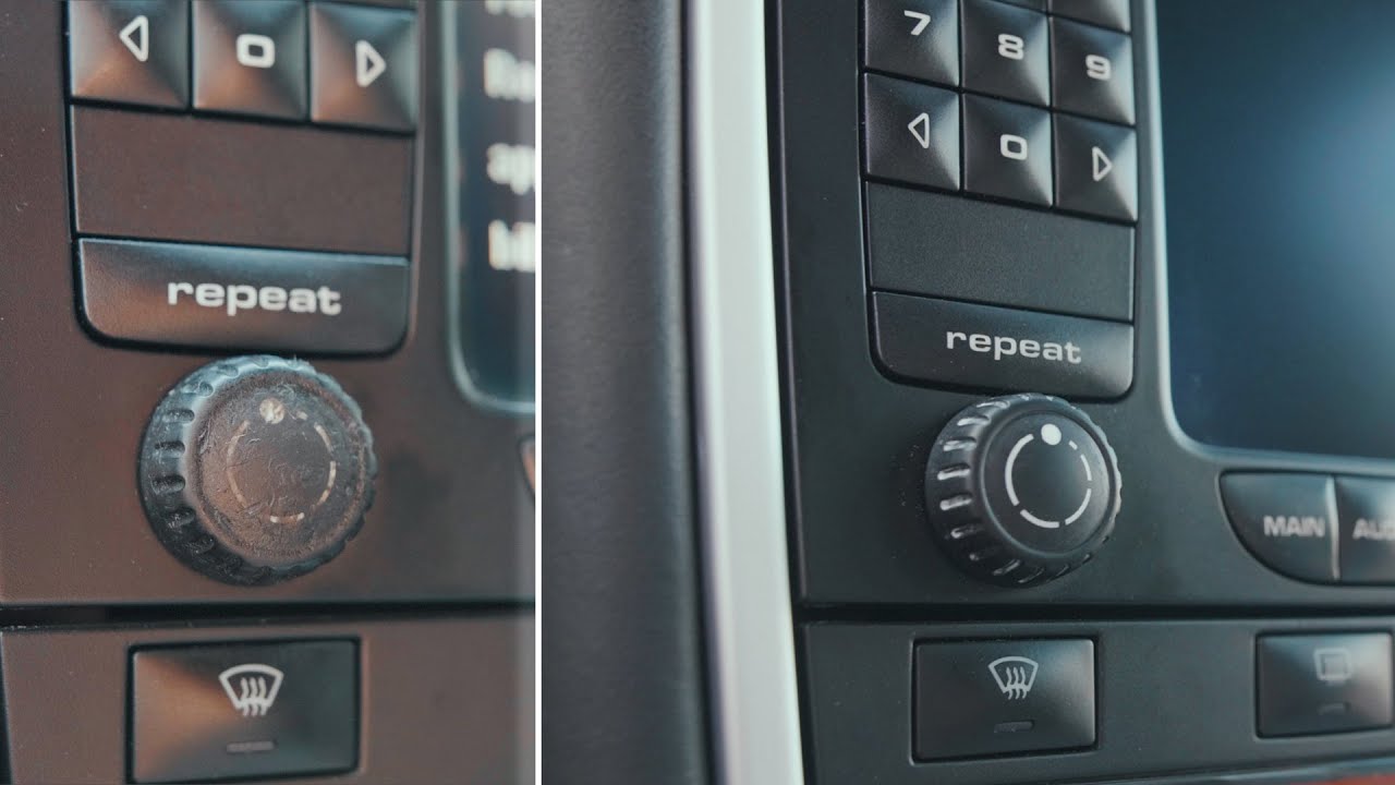 Clean sticky car radio buttons DIY