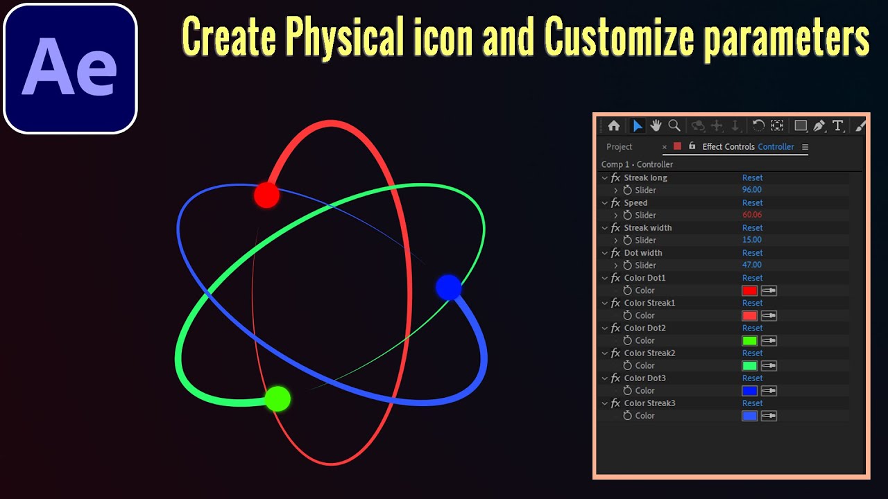 After Effects tutorial - Create physical icon and customize parameters ...