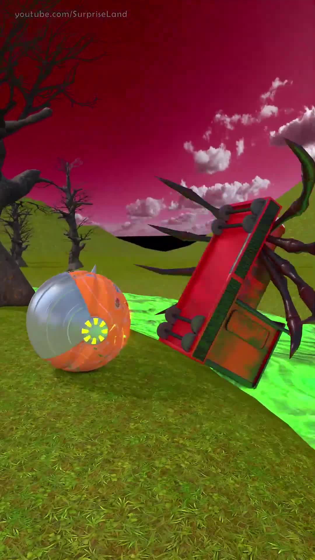 Pacman & Robot Pacman vs Evil Train! #pacman #trainmonster #animation