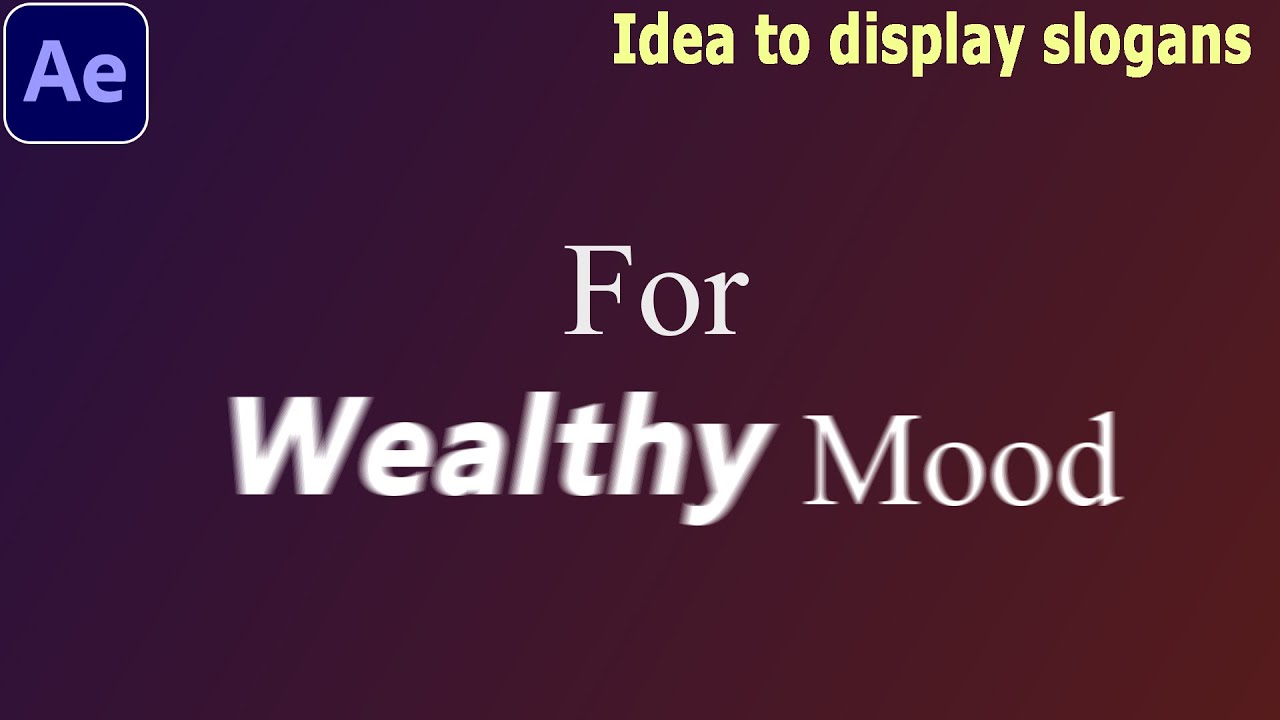 Idea to display slogans made on After Effects #oe304