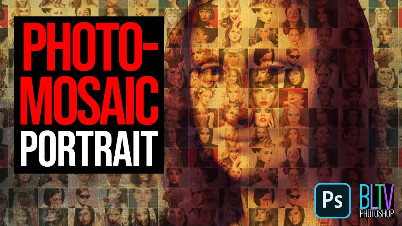 How to create powerful, photo-mosaic portraits in Photoshop!