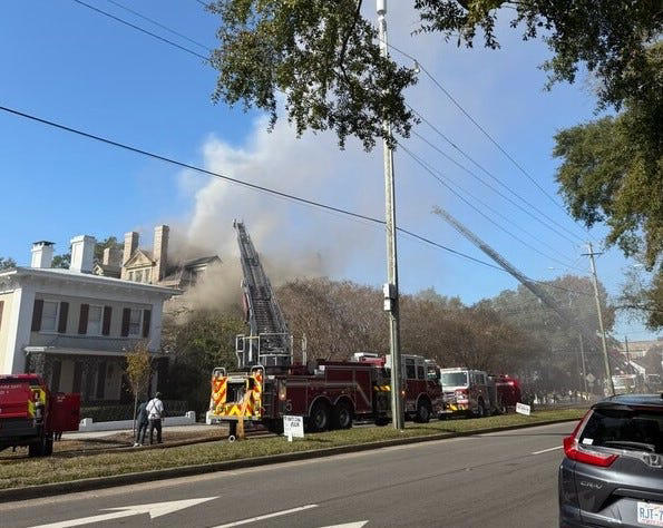 Fire breaks out at historic building in downtown Wilmington