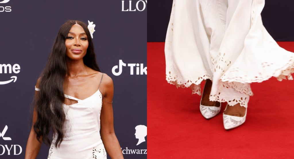 Naomi Campbell's Matching White Pumps Tie Her Archival Galliano Look ...