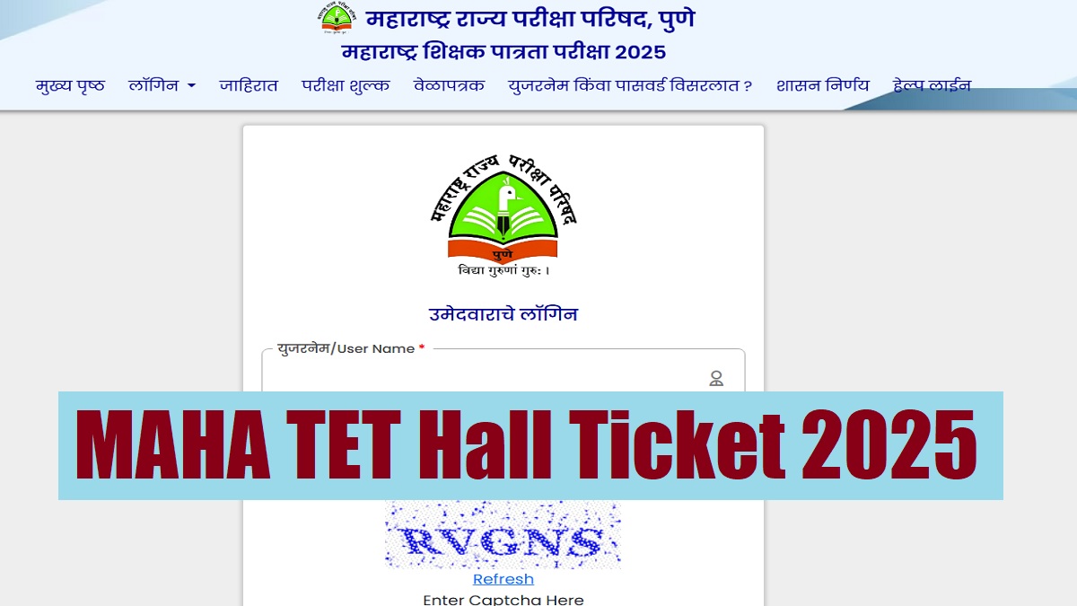 [Link Active] MAHA TET Hall Ticket 2025 OUT at mahatet.in, Download ...