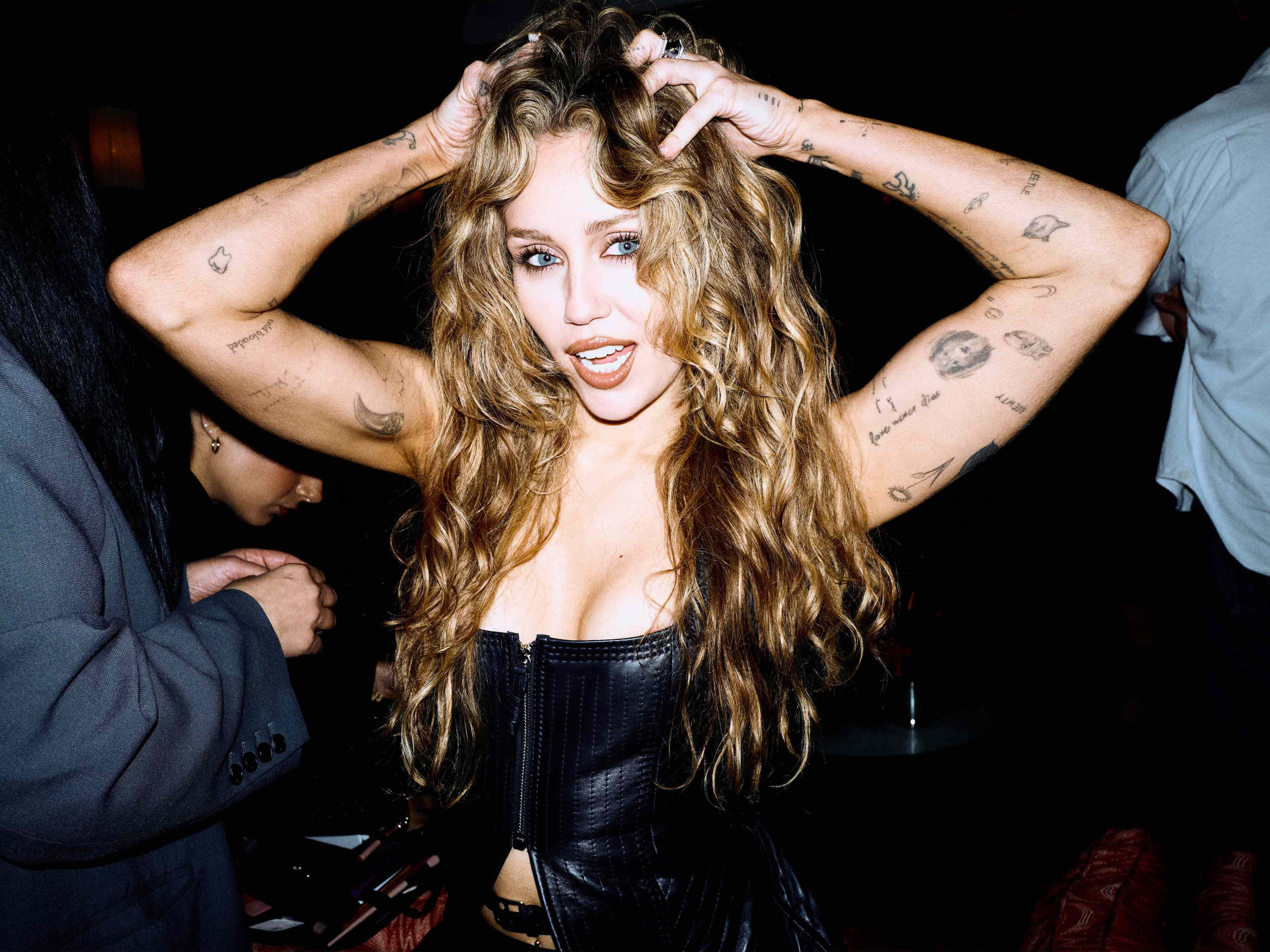 Miley Cyrus Gets Ready With Britney on Repeat and This “Mic-Drop” Lip Shade