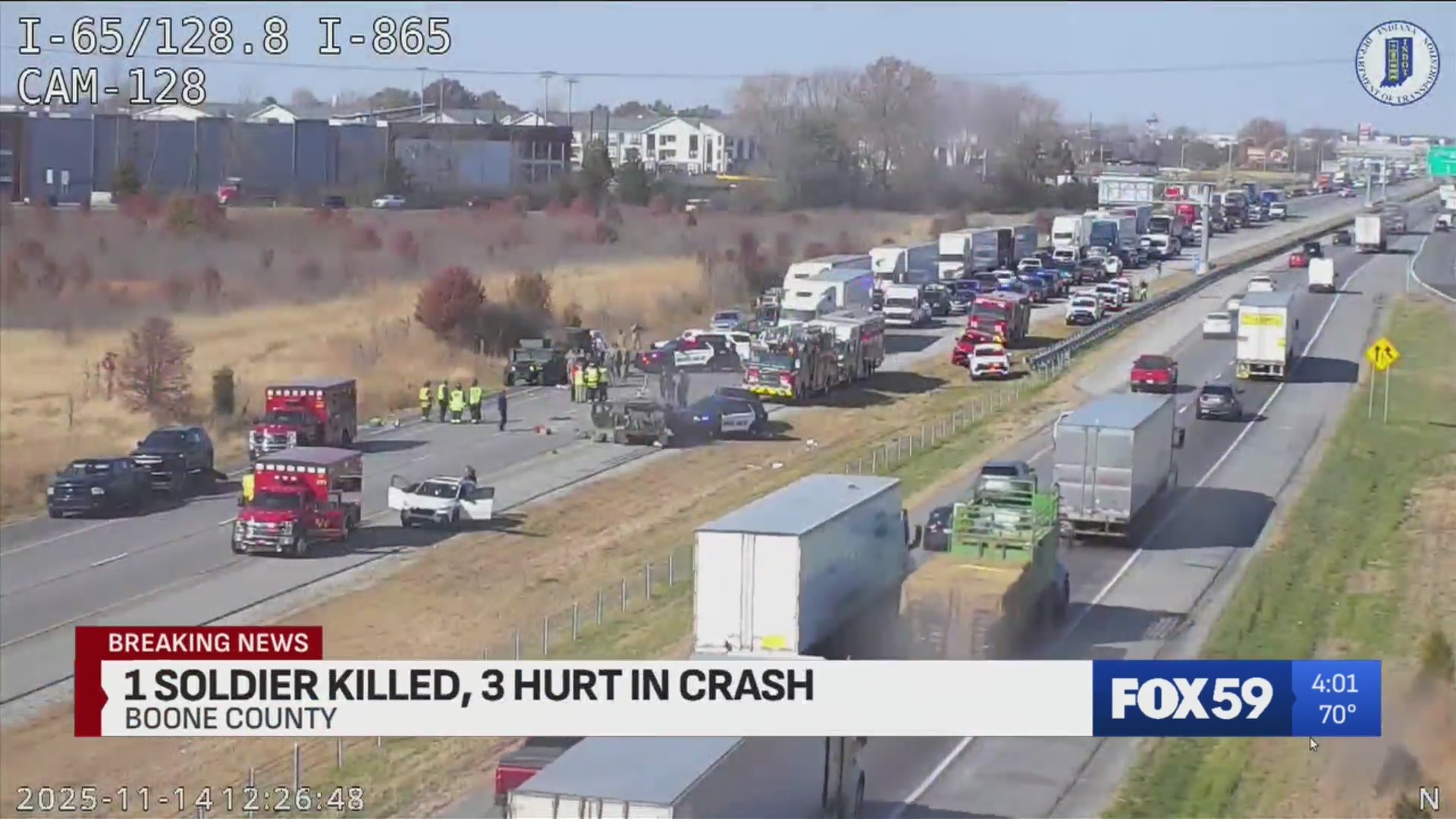1 Indiana National Guard member killed, 3 others injured after crash ...