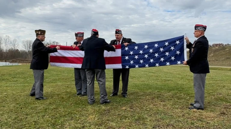 Tri-State Forest Products raises large new flag in Hubbard