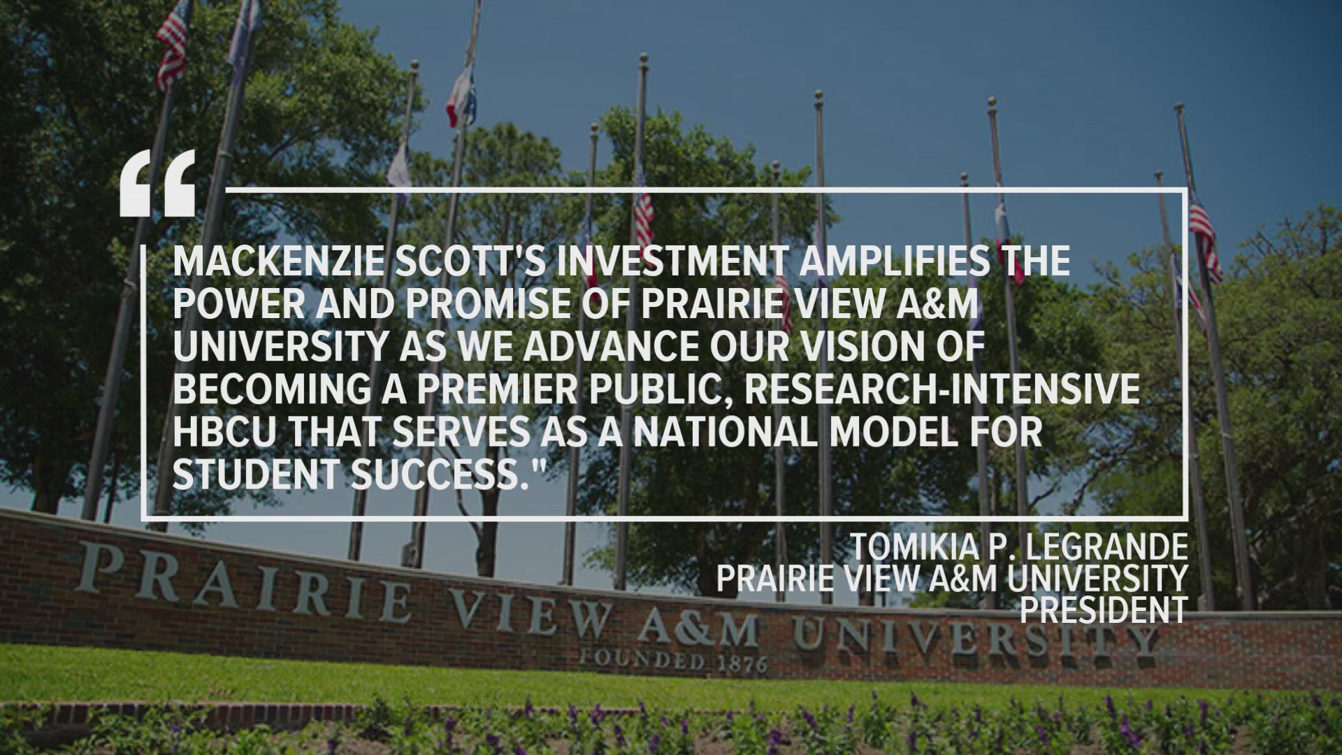 MacKenzie Scott makes largest single donation in Prairie View A&M's history