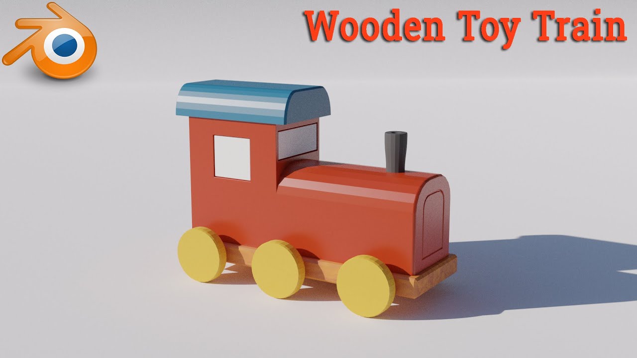 How to make a wooden toy train in Blender #oe254