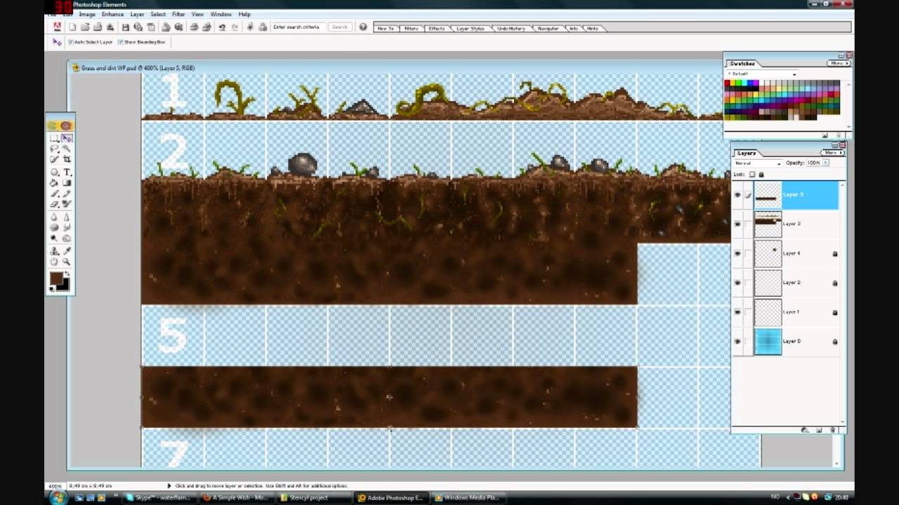 Dex game dev - Drawing a tile set in Photoshop