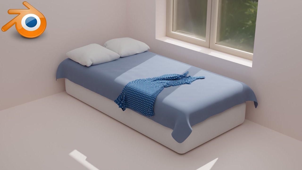 Tutorial on how to create part of a bedroom with a cartoon style in ...