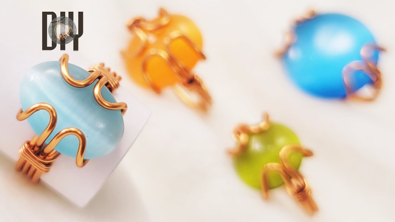 Simple rings | flat stone without holes | oval | round @LanAnhHandmade 790