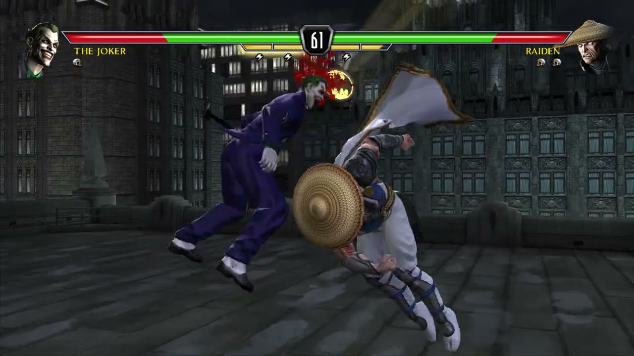 MK vs DC battles The Joker vs Raiden