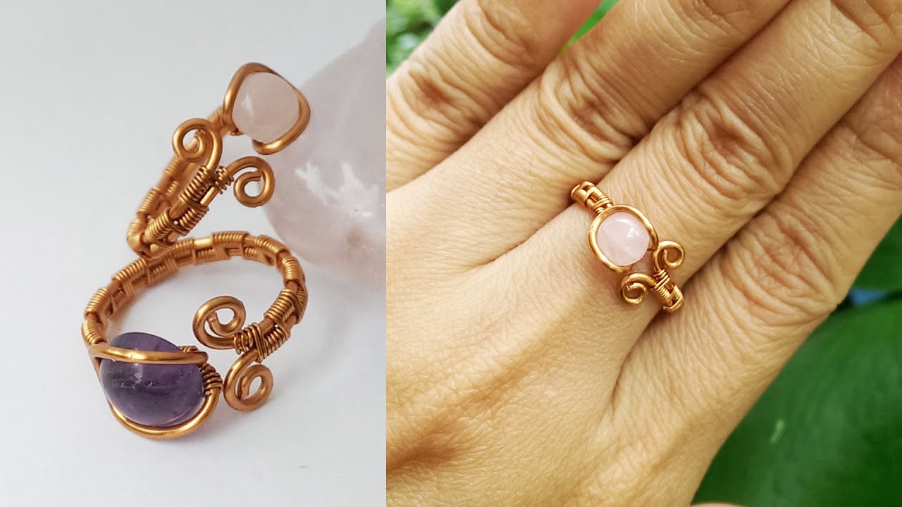 Simple flower buds ring adjustable size - Jewelry with stones without ...