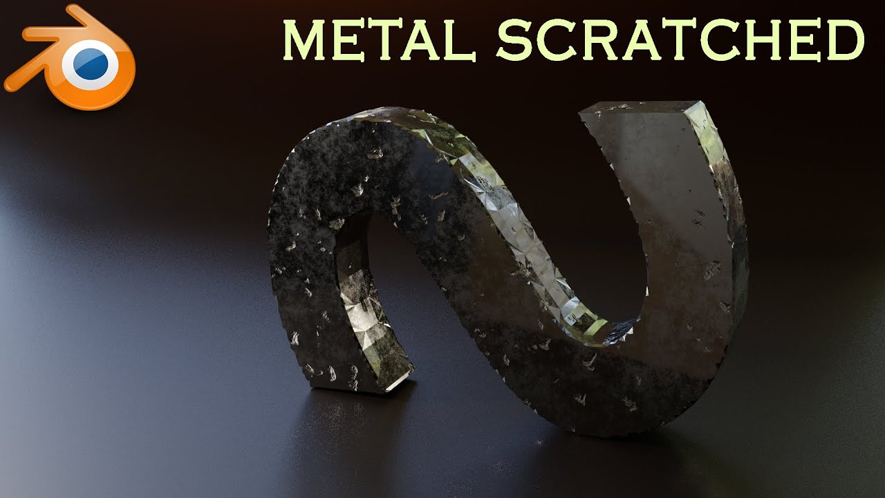 Quick create metal scratched text in Blender - 214