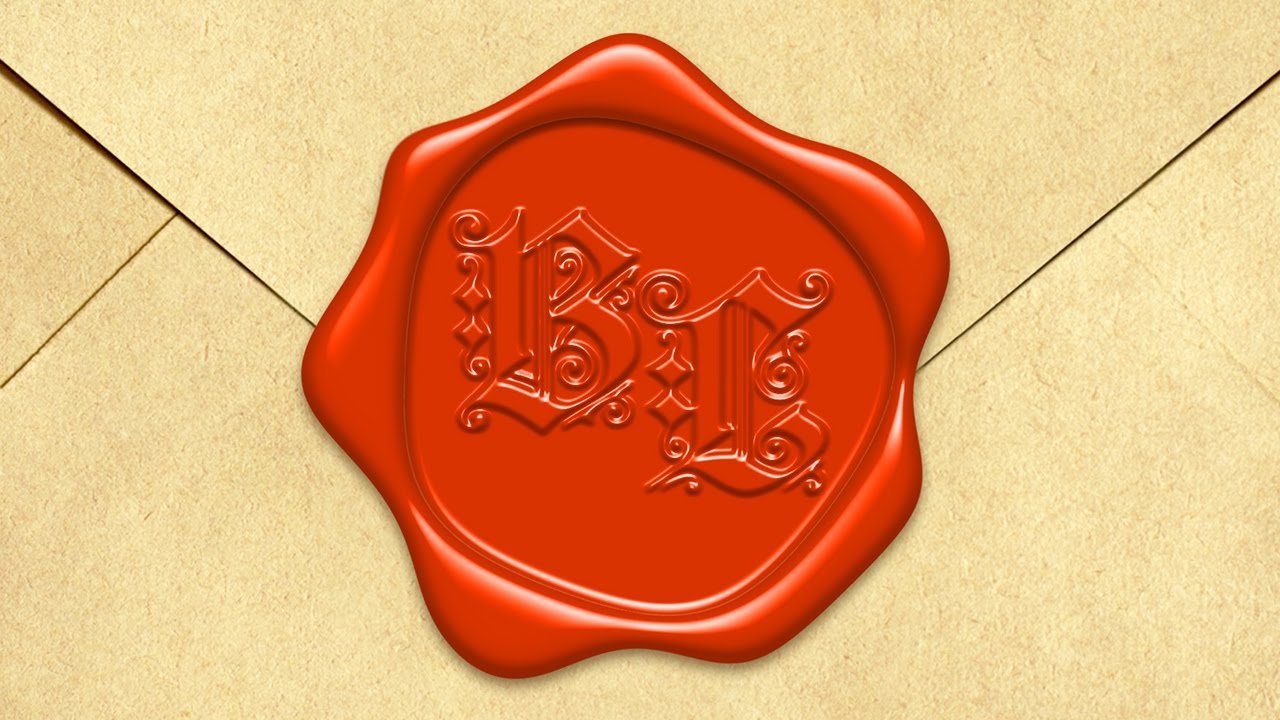 Photoshop tutorial: How to create a wax seal with raised text