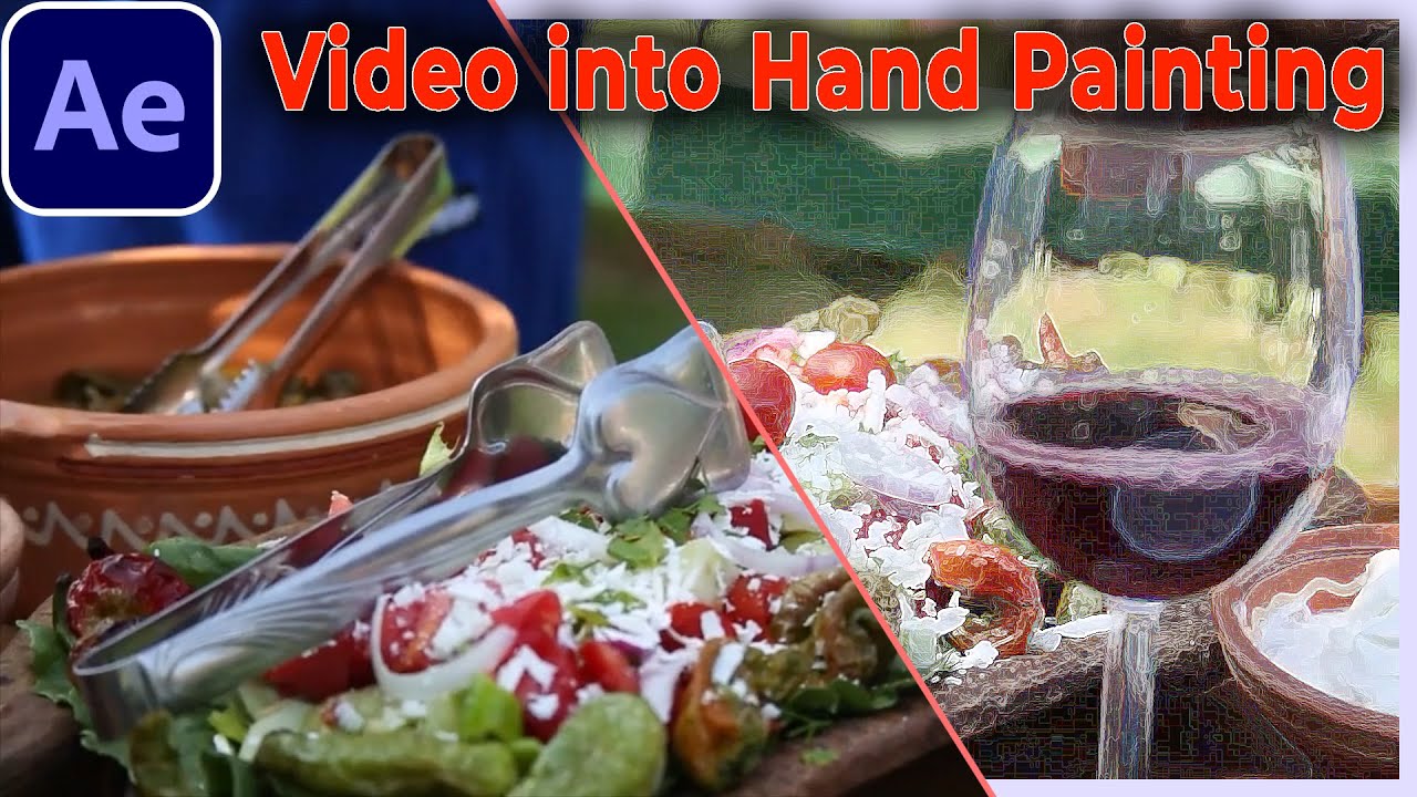 Easy to turn video into hand painting in After Effects #oe315