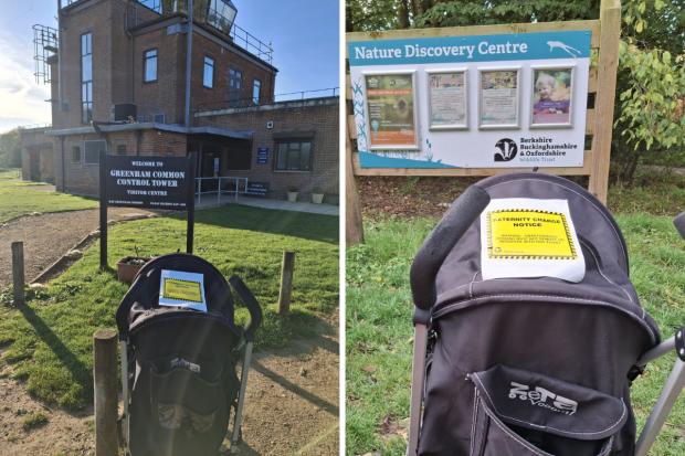 Berkshire dads take part in leafletting stunt to protest low paternity pay