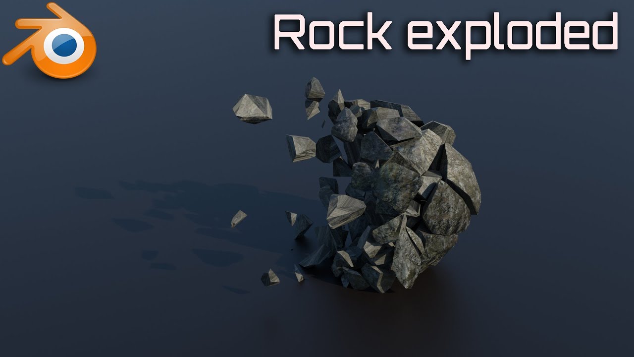 Create an exploded rock with cell fracture in Blender - 170