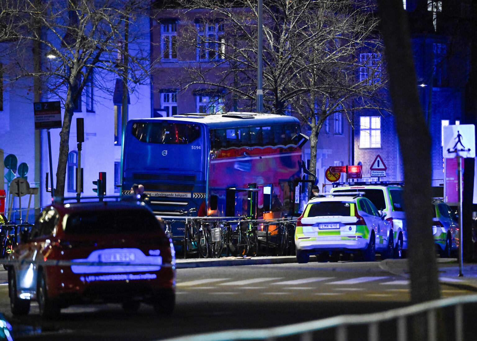 Three dead after double-decker crashes into bus stop in Stockholm
