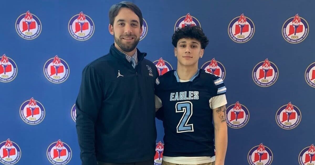 Joey Montalvo breaks Connecticut state record for receiving yards in a ...