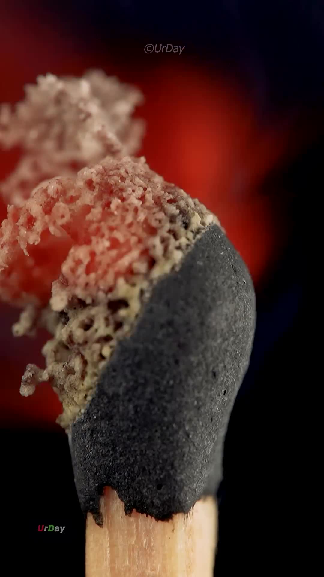 A black match stick up close #urday #satisfying