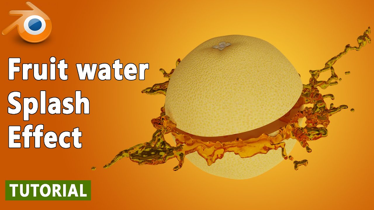 How to make fruit water splash effect in Blender #oe293