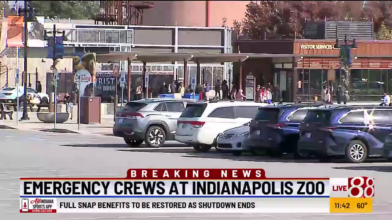 Emergency crews at Indianapolis Zoo
